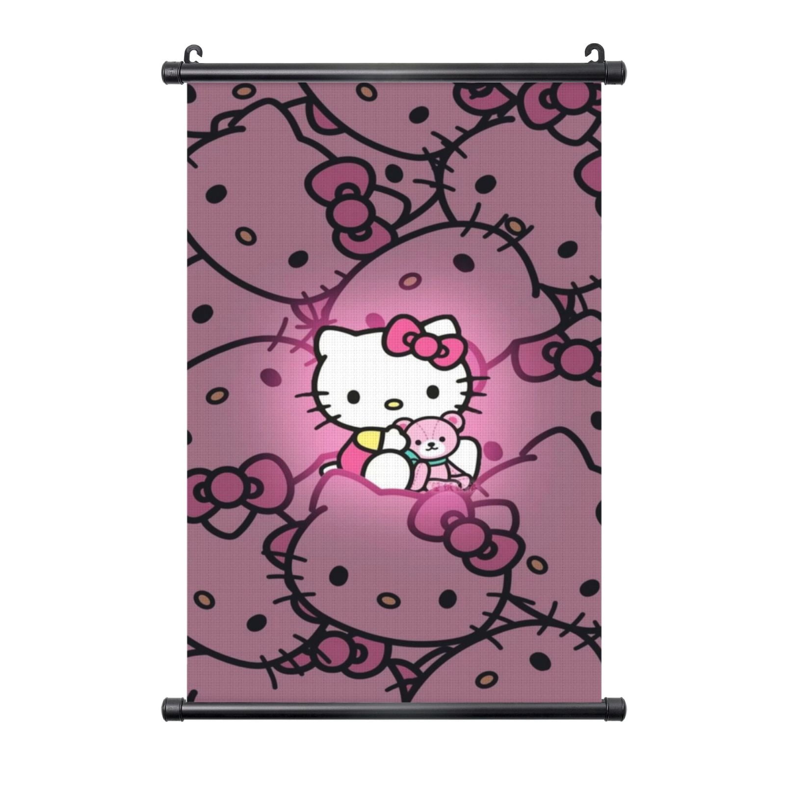 Hello Kitty Hanging Poster Plastic Shaft Canvas Wall Hanging Banner ...