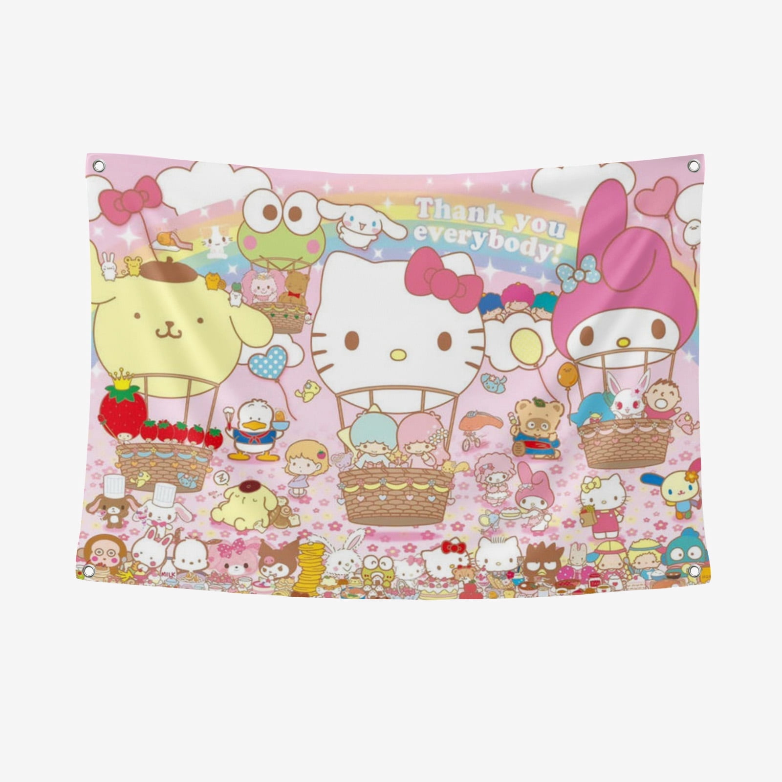 Hello Kitty Happy Birthday Anime Cartoon Theme Background Banner ...