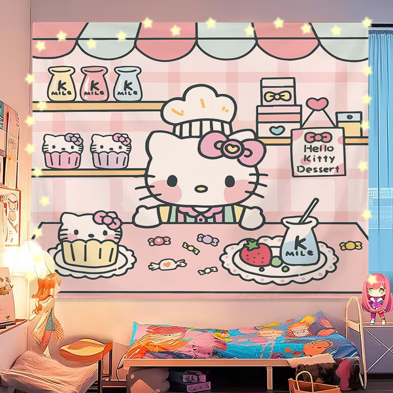 Hello Kitty Happy Birthday Anime Cartoon Theme Background Banner ...