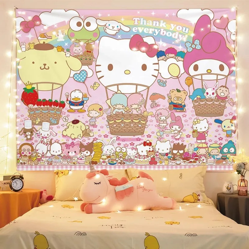Hello Kitty Happy Birthday Anime Cartoon Theme Background Banner ...