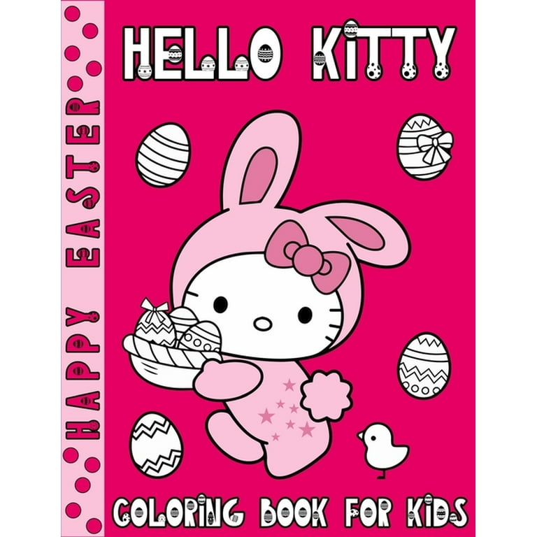 Hello Kitty Happy Easter Coloring Pages