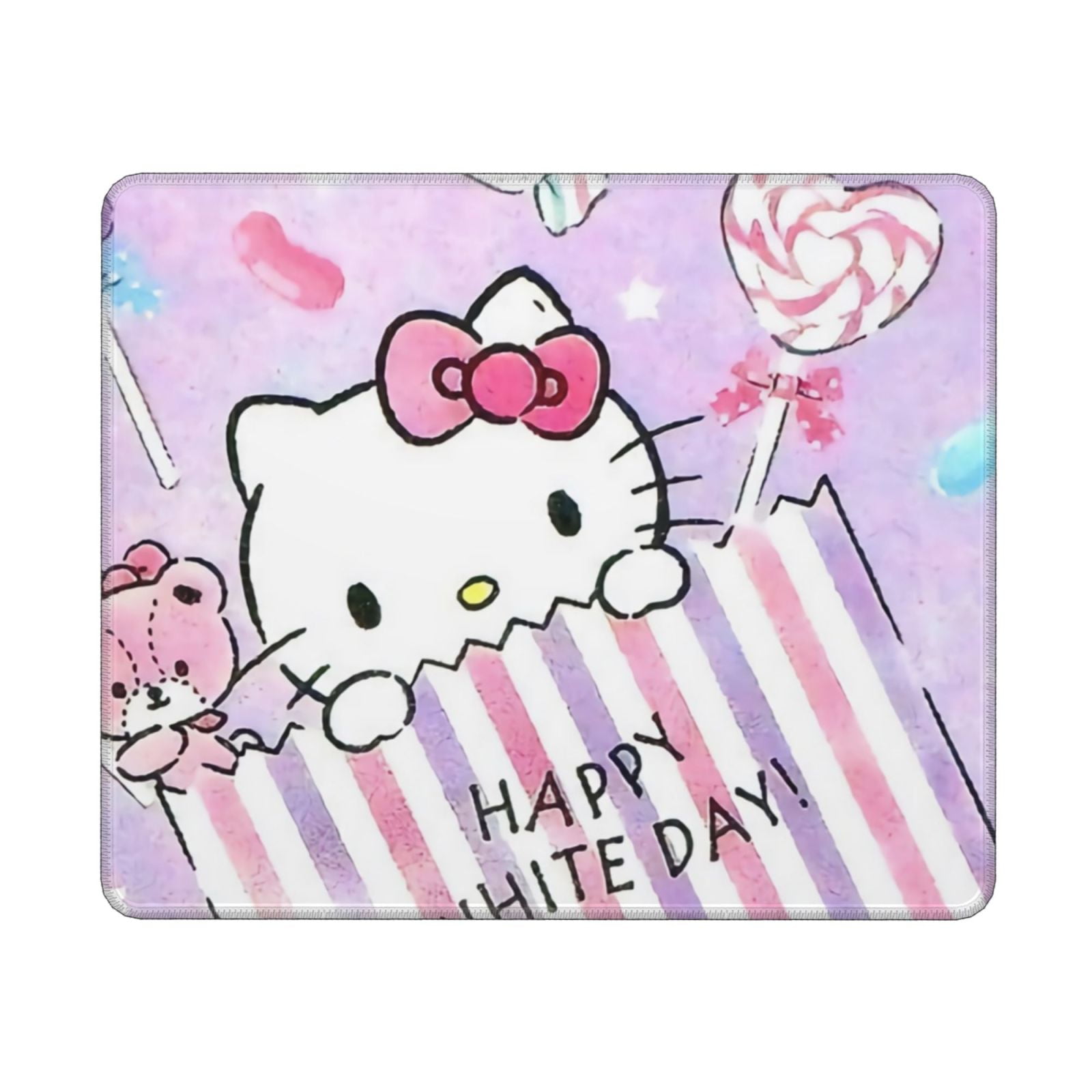 Hello Kitty Happy White Day Mouse Pad,Kawaii Anime Cat Mouse Pads for ...