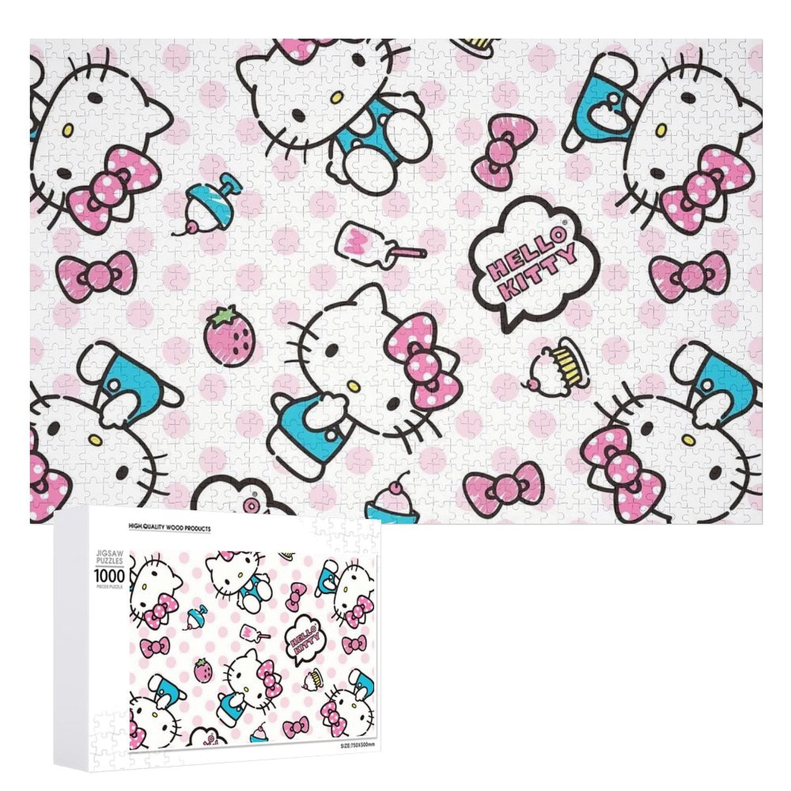Hello-Kitty Heart Jigsaw Puzzles for Adults 1000 Pieces,Interlock ...