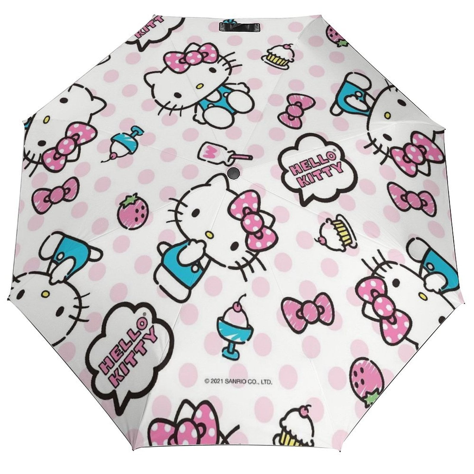 Hello-Kitty Heart Windproof Travel Umbrella,Automatic Umbrellas for ...