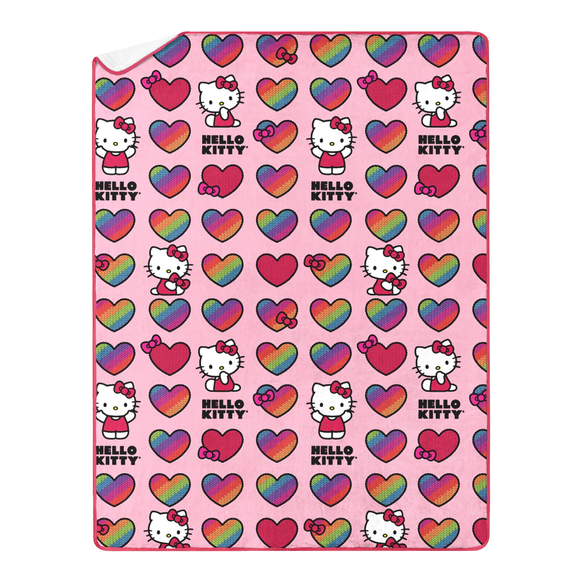 Hello Kitty Hello Hearts Sanrio Kids Silk Touch Throw Blanket with ...