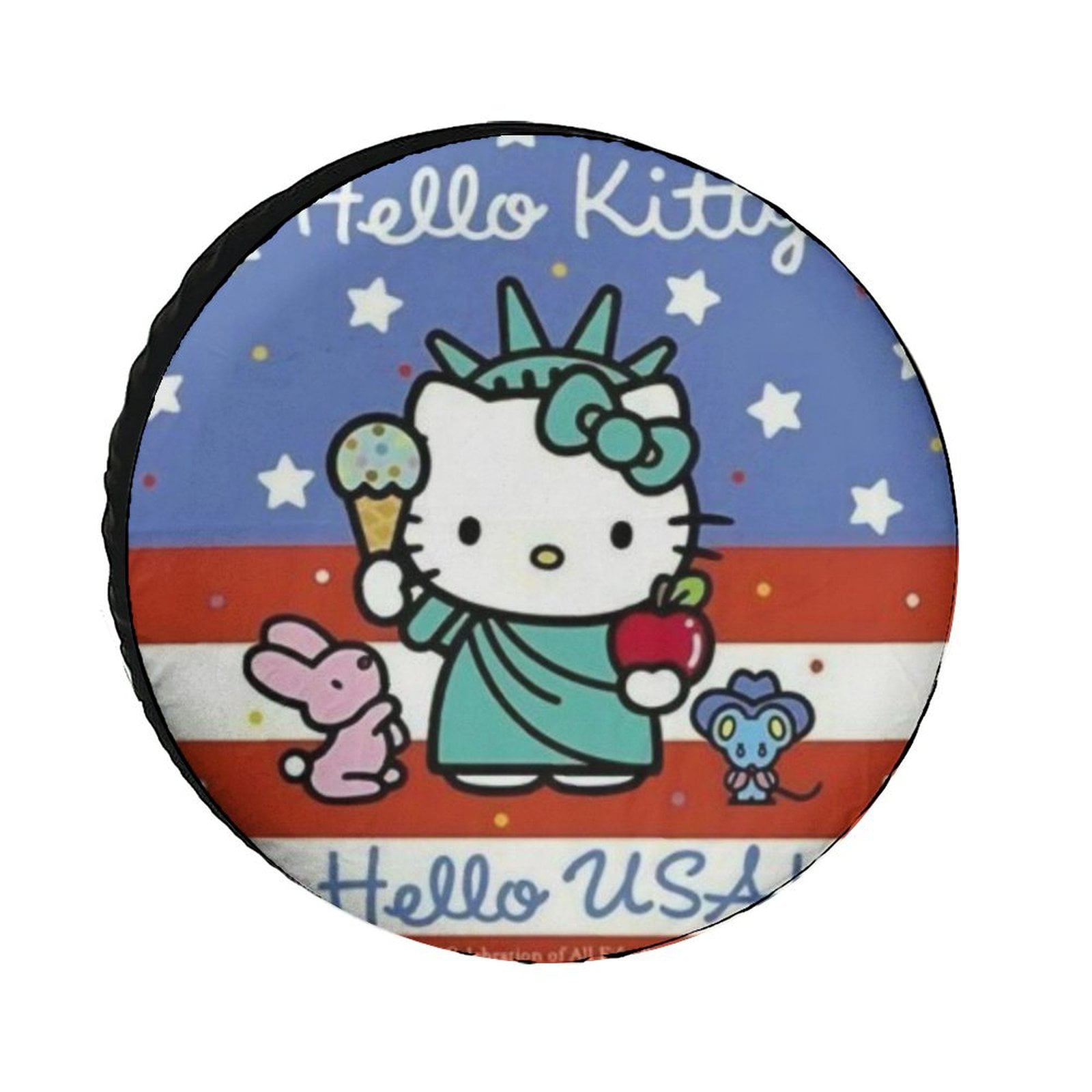 Hello Kitty Hello USA Waterproof Oxford Tire Covers, Spare Wheel ...