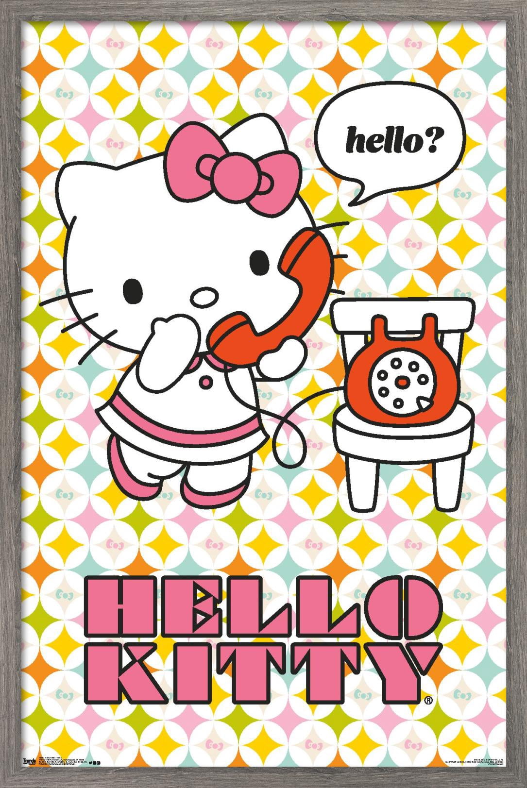 Hello Kitty - Hello Wall Poster, 14.725" x 22.375", Framed - Walmart.com