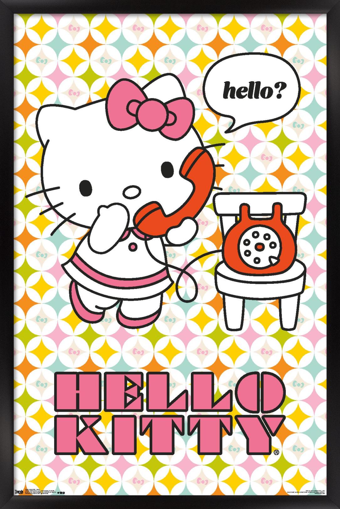 Hello Kitty - Hello Wall Poster, 22.375" x 34", Framed - Walmart.com