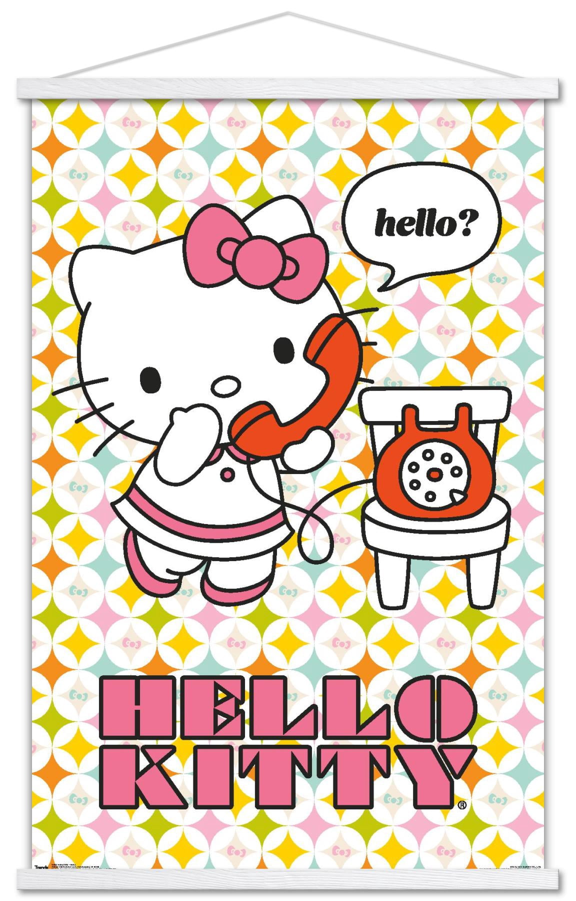 Hello Kitty - Hello Wall Poster with Wooden Magnetic Frame, 22.375" x ...