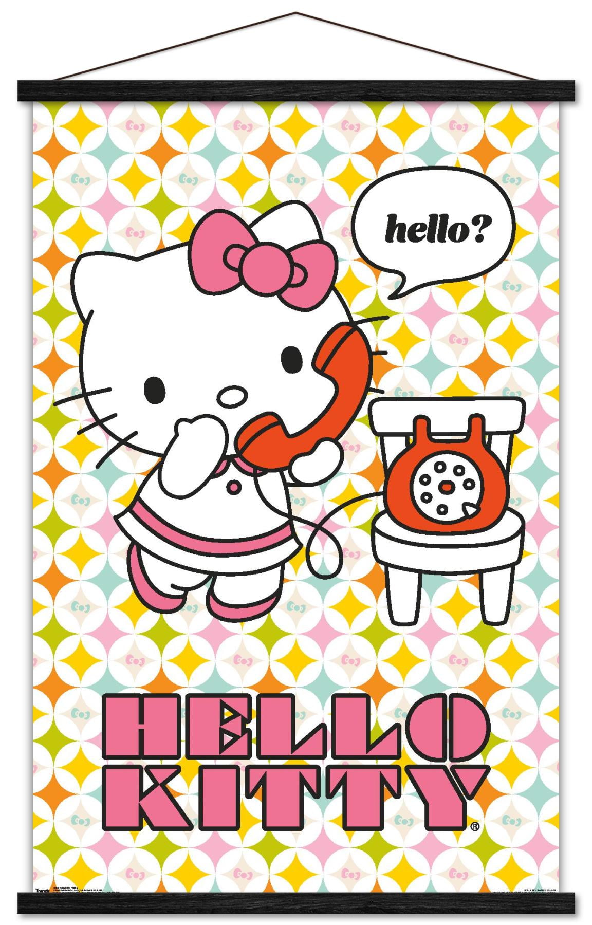 Hello Kitty - Hello Wall Poster with Wooden Magnetic Frame, 22.375" x ...