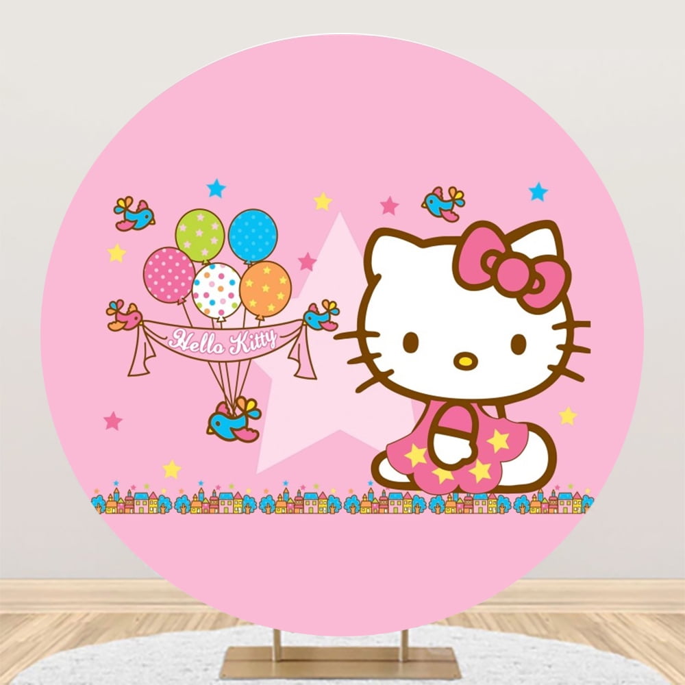 Hello Kitty Helloketty Circle Backdrop Photography Photo Background ...