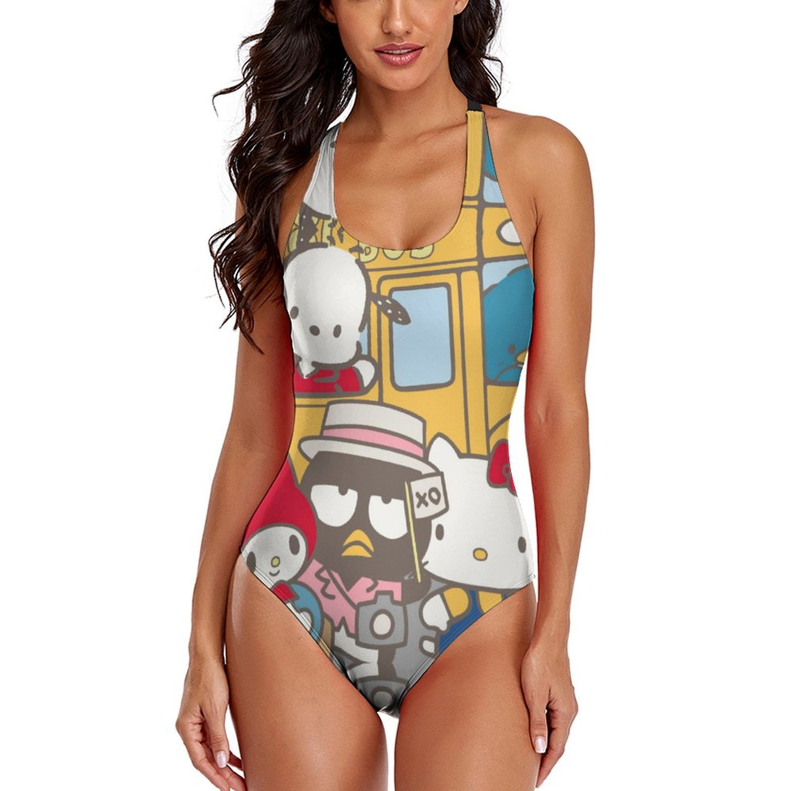 Hello Kitty High Waisted Leggings for Women, Yoga Pants with Pockets, Soft Athletic Tummy ...