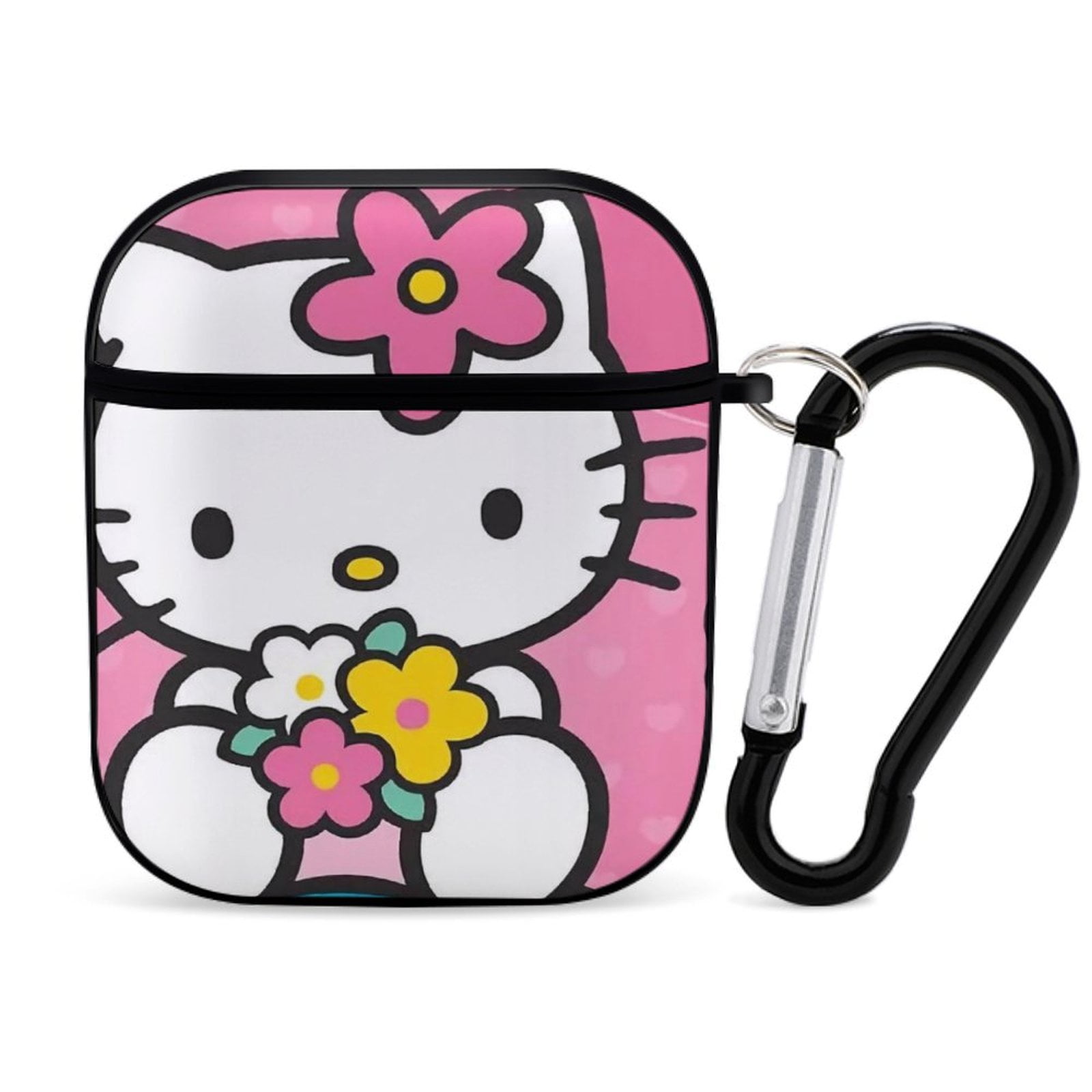 Hello Kitty Holding A Bouquet Case for AirPods Case Cover with Keychain ...