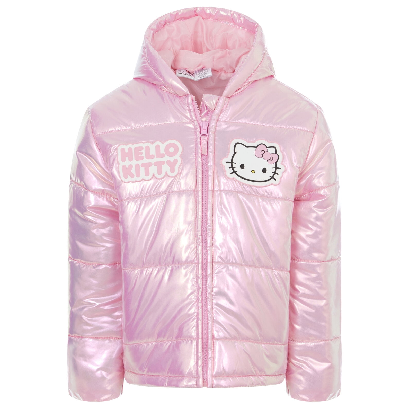 Hello Kitty, Hooded Winter Coat, Puffer Jacket, Little Kid to Big Kid ...