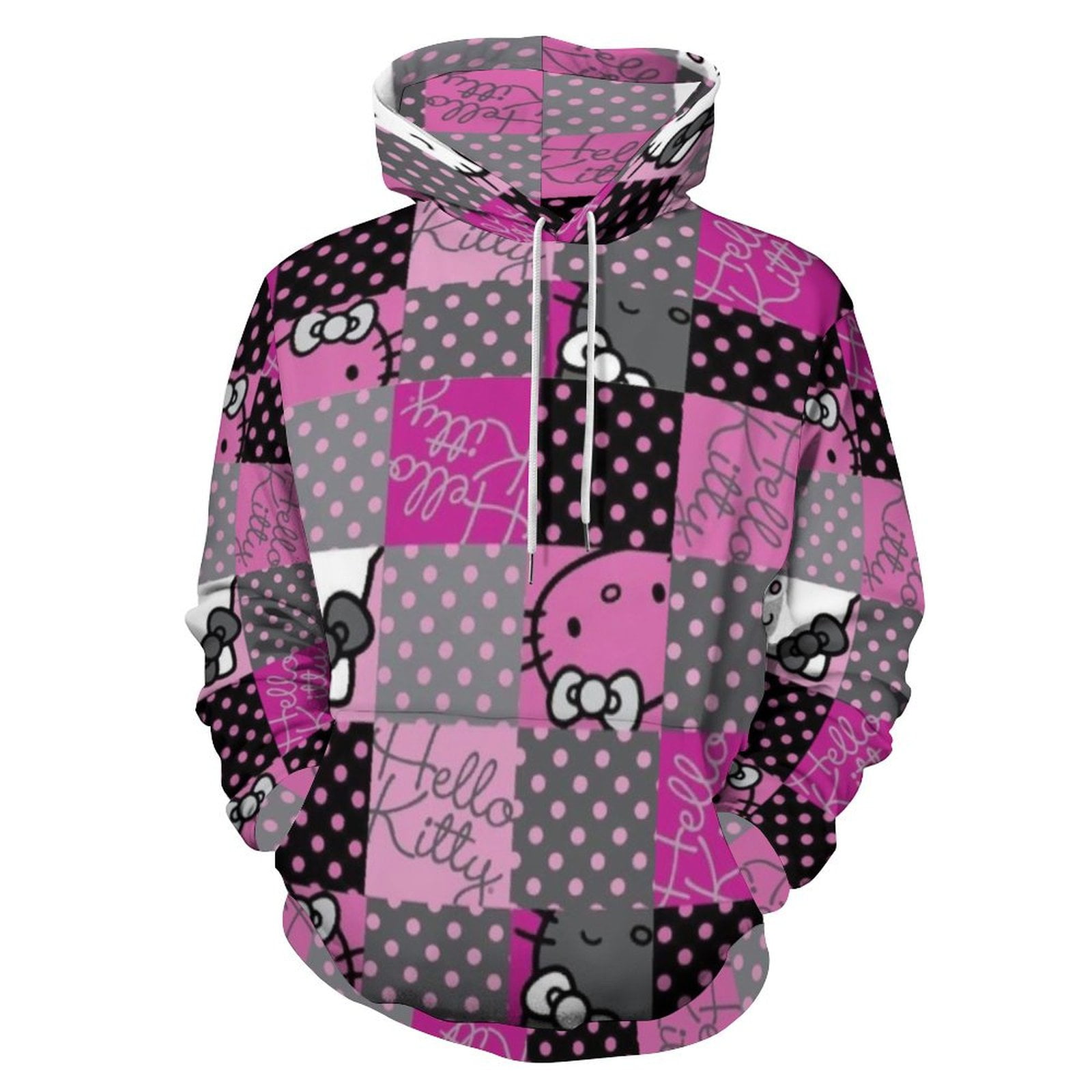 Hello Kitty Hoodie 3D Print Pullover Hooded Long Sleeve Sweatshirts ...