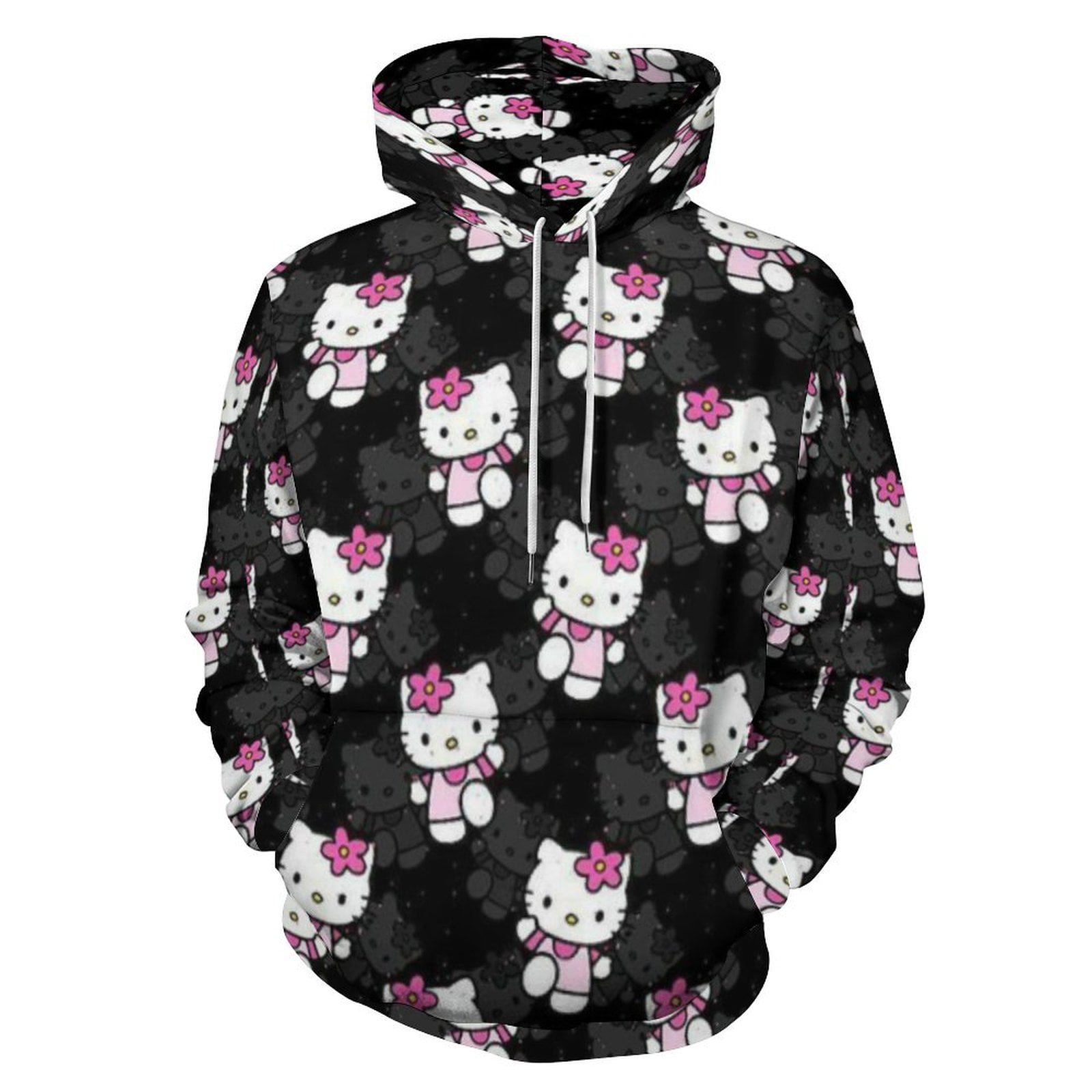 Hello Kitty Hoodie 3D Print Pullover Hooded Long Sleeve Sweatshirts ...