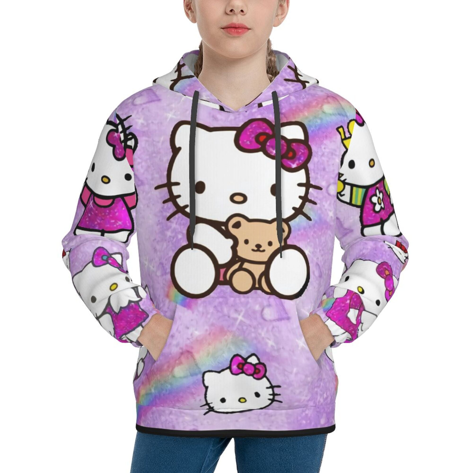 Hello Kitty Hoodies for Kids Boys Girls Cute Sweatshirt,Oversized ...