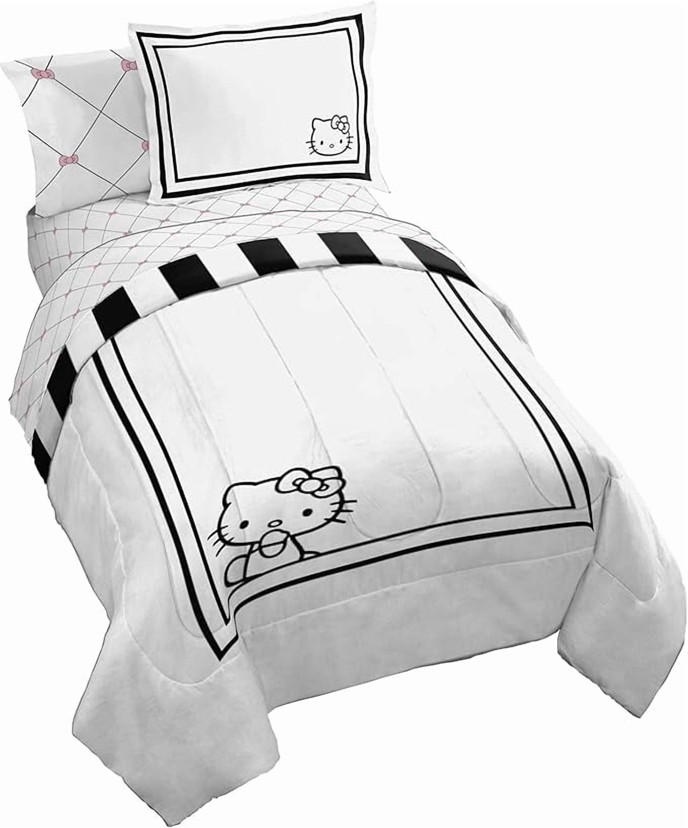 Hello Kitty Hotel Kitty 5 Piece Twin Size Comforter Set with Shams ...
