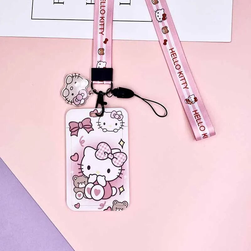 Hello Kitty ID Credit Bank Card Holder Kawaii Animal Students Bus Card ...