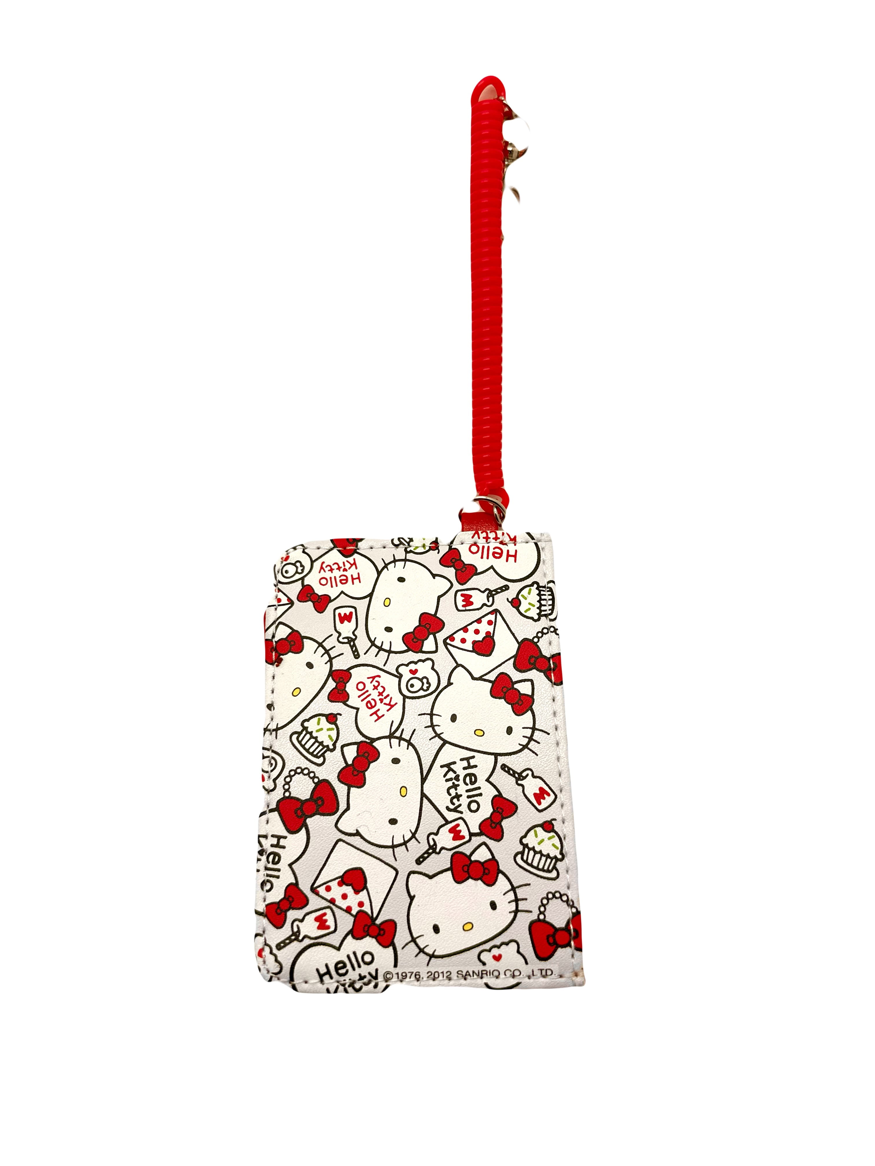 Hello Kitty ID Holder - Kitty Red Colored ID Holder With Spiral Cord ...