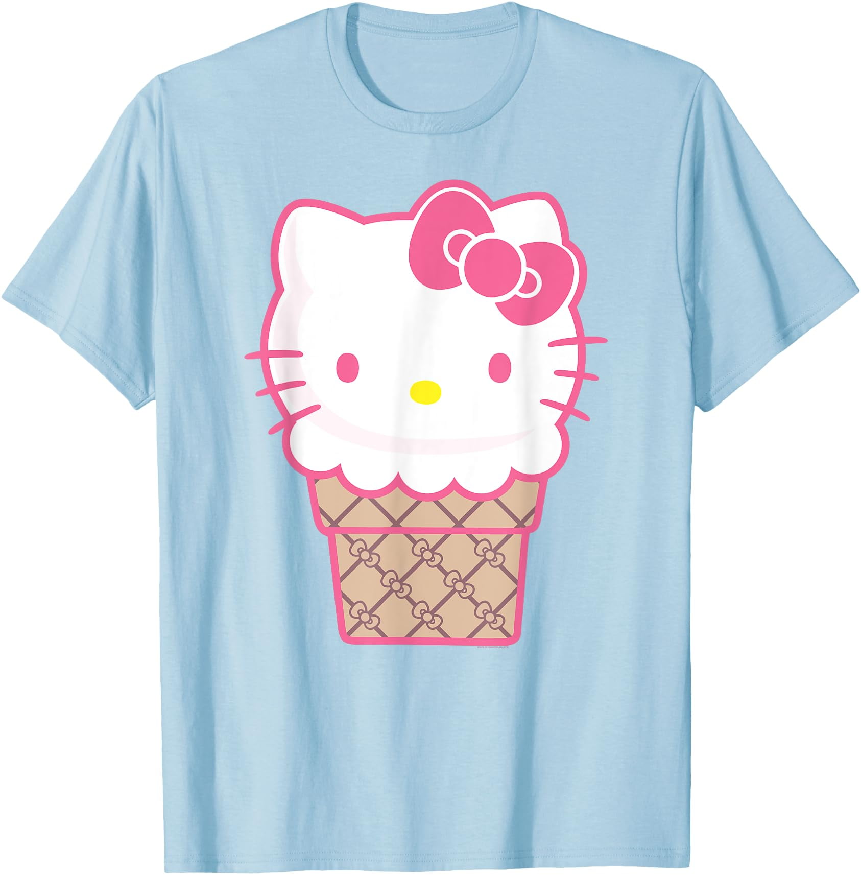 Hello Kitty Ice Cream Cone Softstyle Unisex T-Shirt,Light Blue Color ...