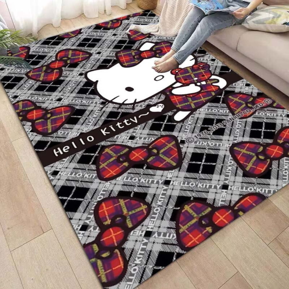 Hello Kitty Inspired Aesthetic Rug Playful Pink Carpet for Bedroom Teen ...