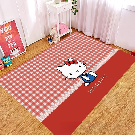 Hello Kitty Inspired Aesthetic Rug Playful Pink Carpet for Bedroom Teen ...