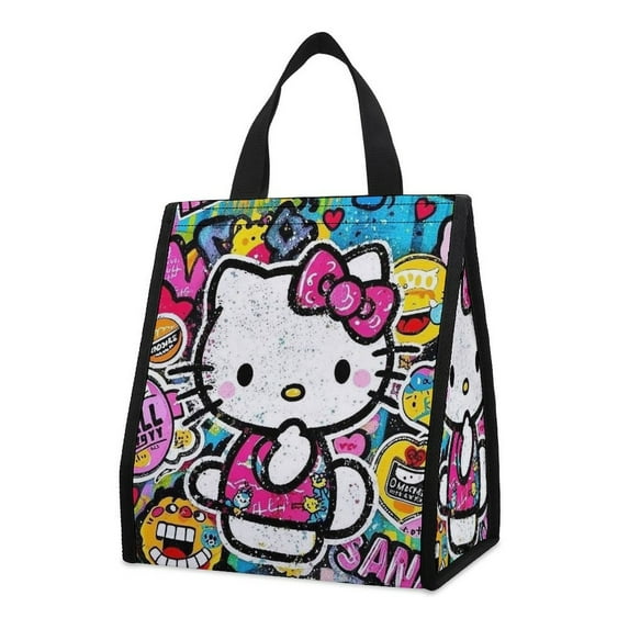Hello Kitty Insulated Lunch Bag Lunch Box Container Bag Reusable Lunch ...