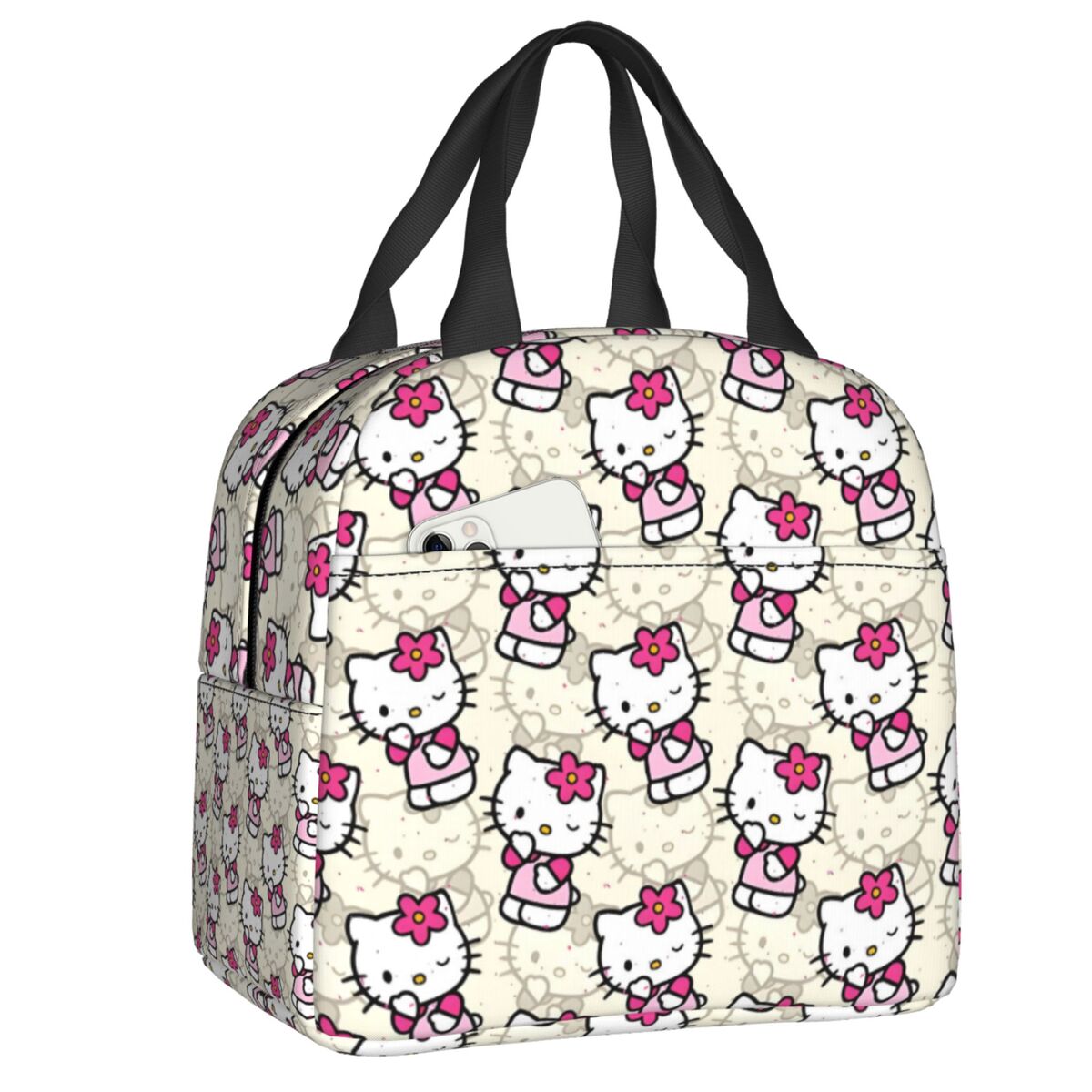 Hello Kitty Insulated Lunch Box Reusable Thermal Cooler Lunch Bag Work ...