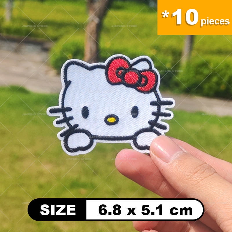 Hello Kitty Iron on Embroidered patches For Clothes Hot Cartoon Cute ...