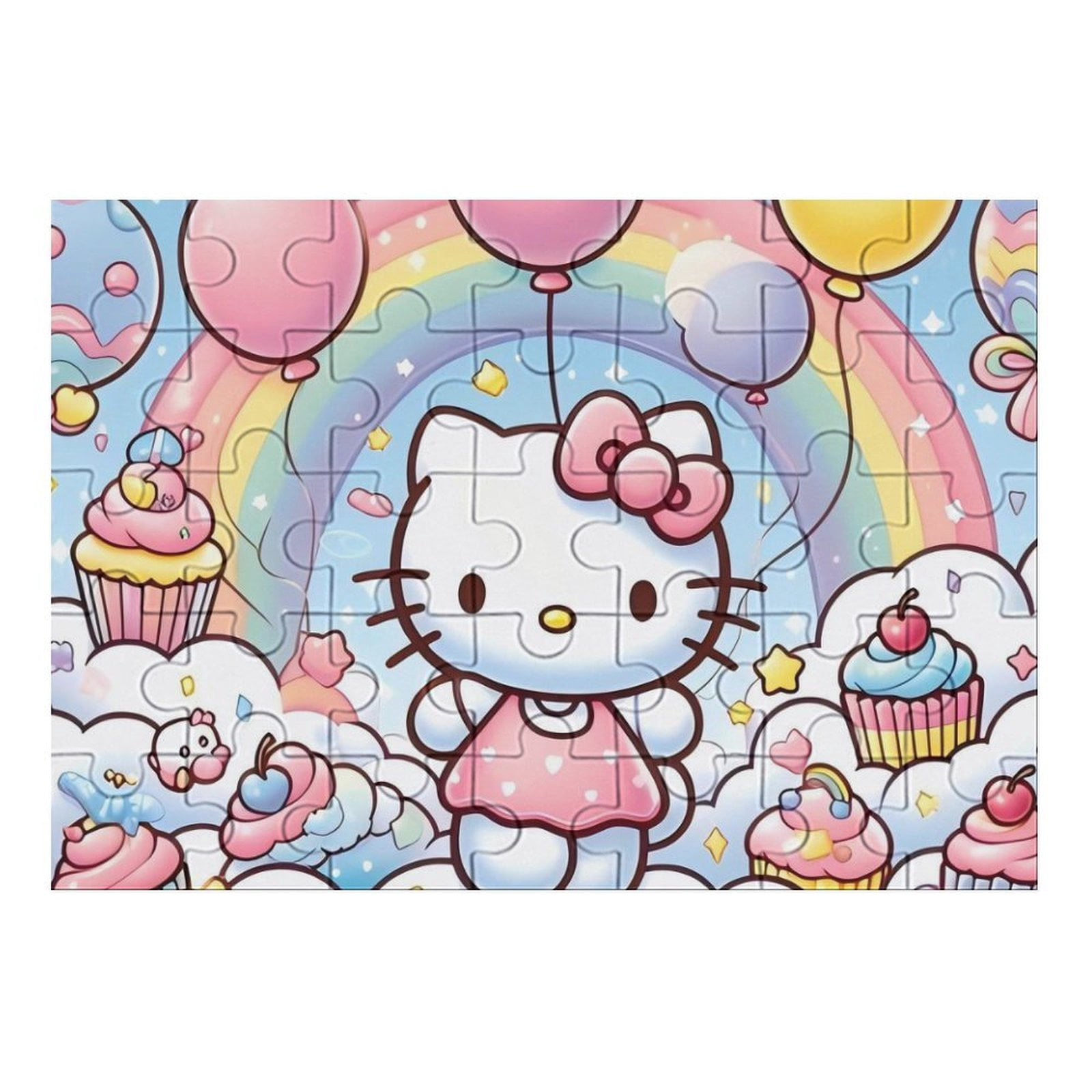 Hello Kitty Jigsaw Puzzle Toy Cartoon Anime Interlocking Puzzle ...