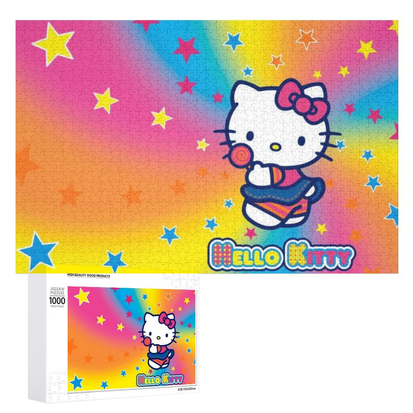 Hello Kitty Jigsaw Puzzles 1000 Pieces Cartoons Puzzle Cartoon Painting ...