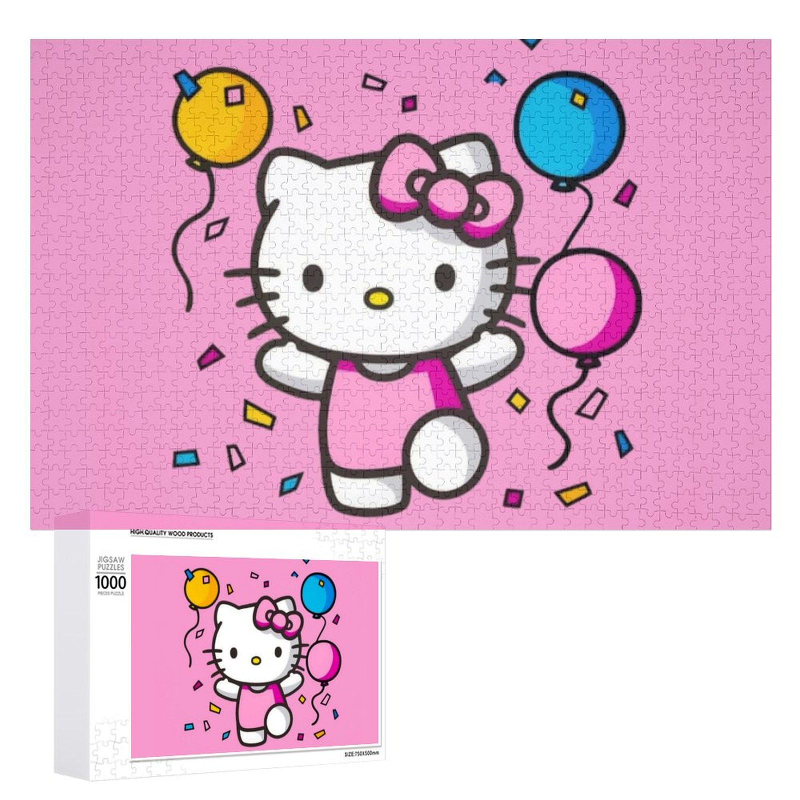 Hello Kitty Jigsaw Puzzles 1000 Pieces Cartoons Puzzle Cartoon Painting ...