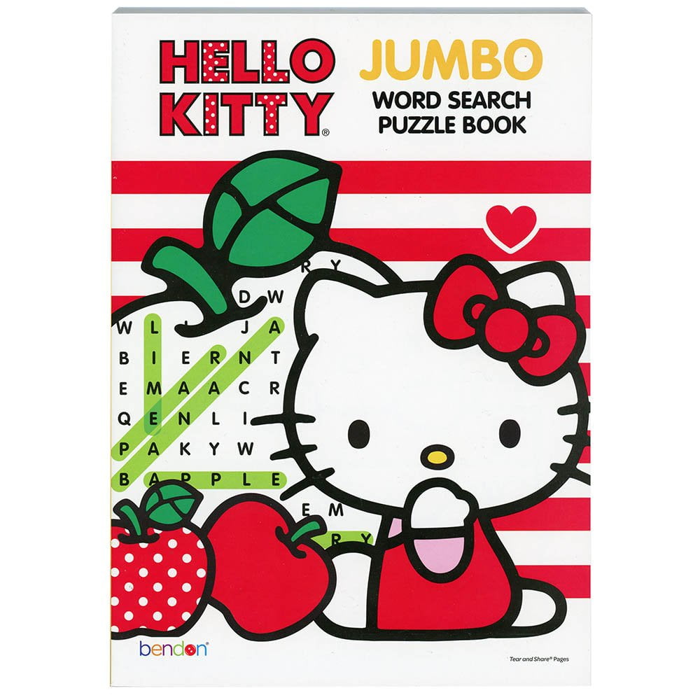 Sanrio Licensed Hello Kitty Jumbo Word Search Book, 80 Pages, Age 3 ...
