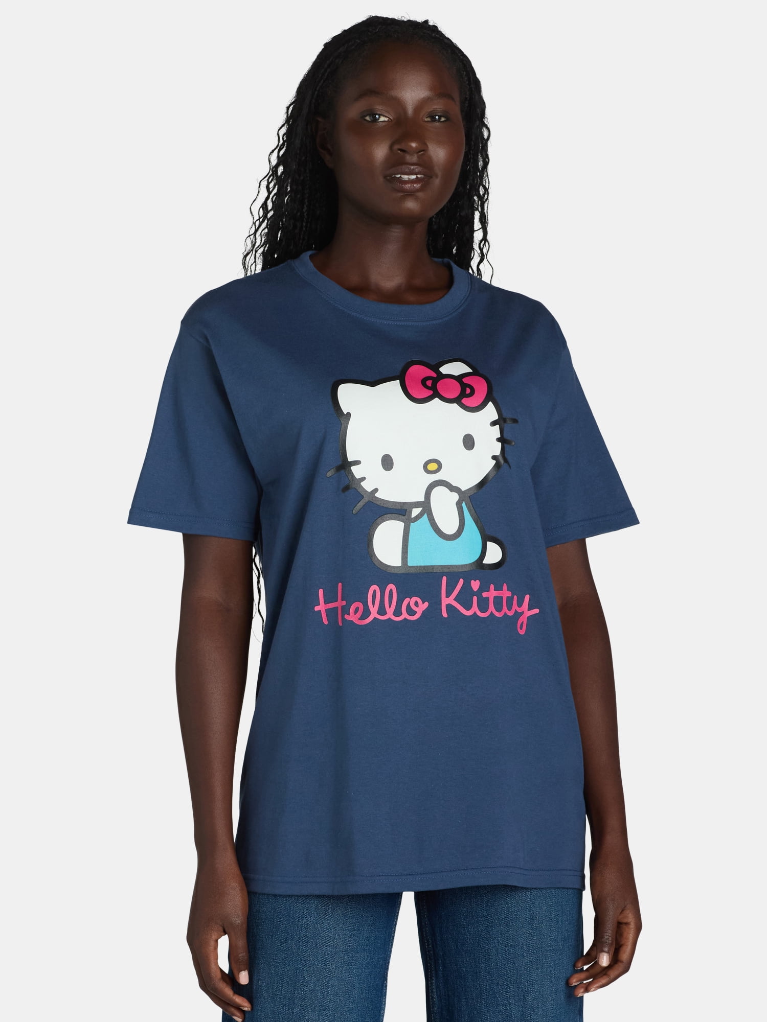 Hello Kitty Juniors Tee, Crew Neck, Short Sleeve, Graphic T-Shirt ...