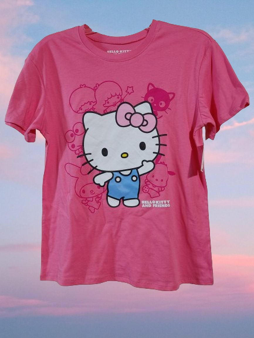 Hello Kitty Juniors Graphic Tee with Short Sleeves, Sizes XS-XXXL ...