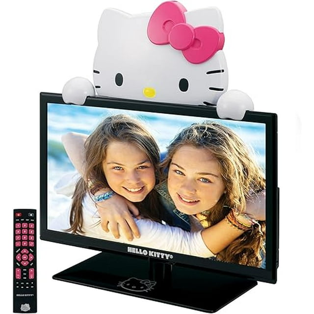 Hello Kitty KT2219MBY 19" LED TV Monitor and Stand. Gloss Black (Black ...