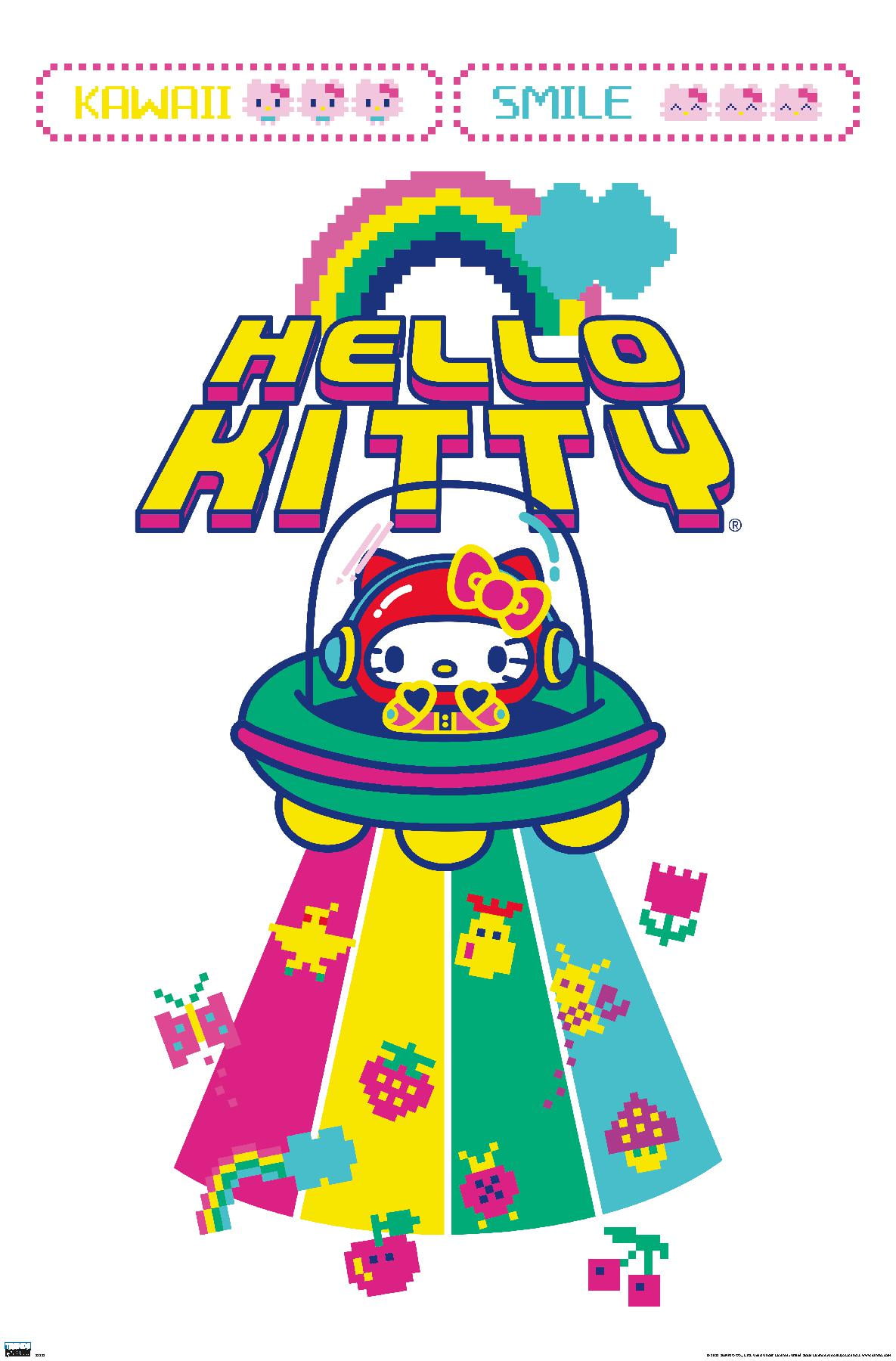 Hello Kitty - Kawaii Alien Wall Poster, 14.725" x 22.375" - Walmart.com