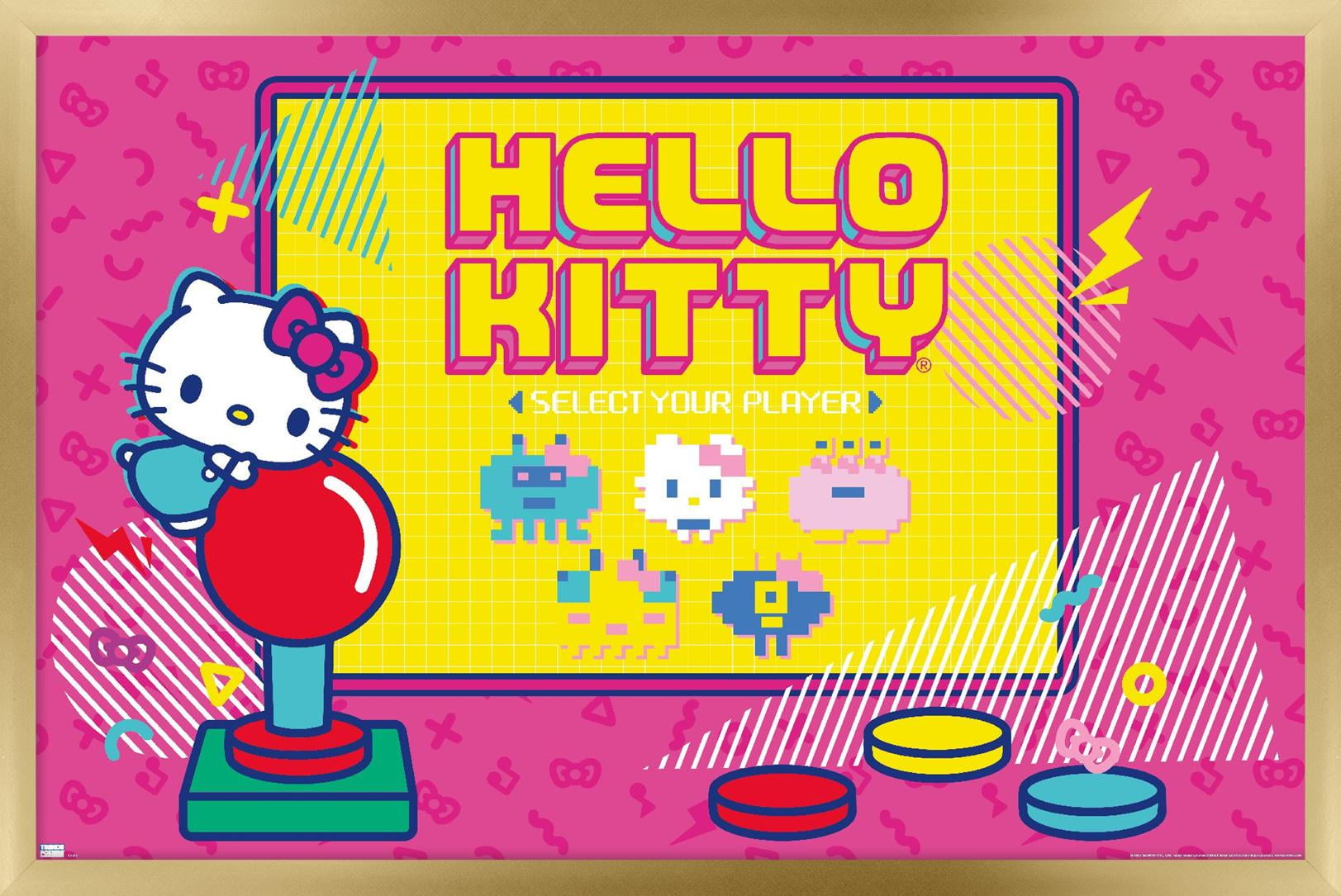 Hello Kitty - Kawaii Arcade Wall Poster, 14.725" x 22.375" Framed - Walmart.com