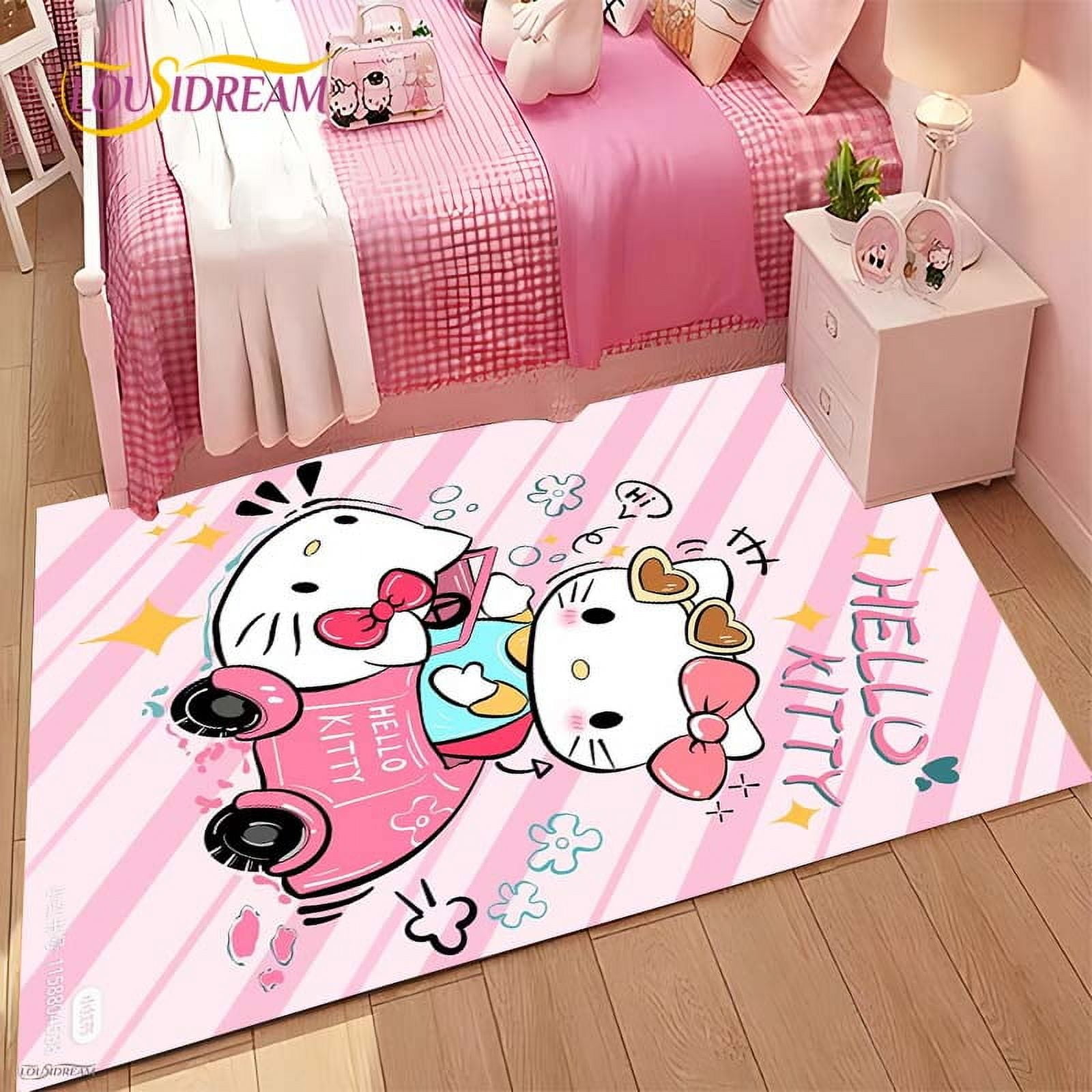Hello Kitty Kawaii Cartoon Anime Carpet for Living Room Bedroom Rug ...