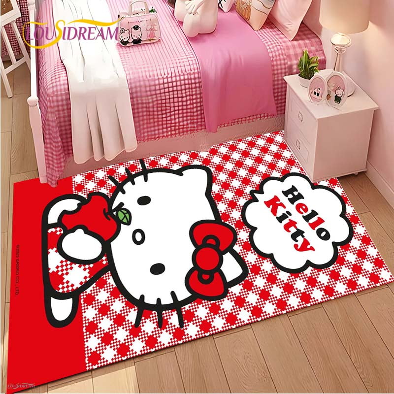 Hello Kitty Kawaii Cartoon Anime Carpet for Living Room Bedroom Rug ...