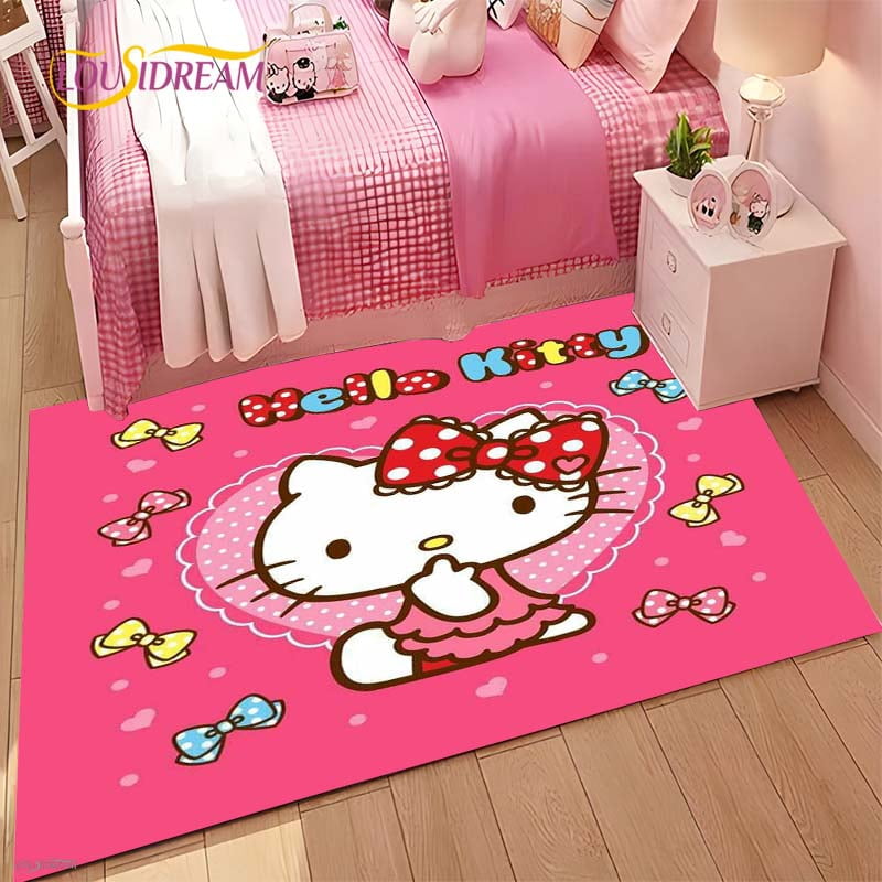 Hello Kitty Kawaii Cartoon Anime Carpet for Living Room Bedroom Rug ...