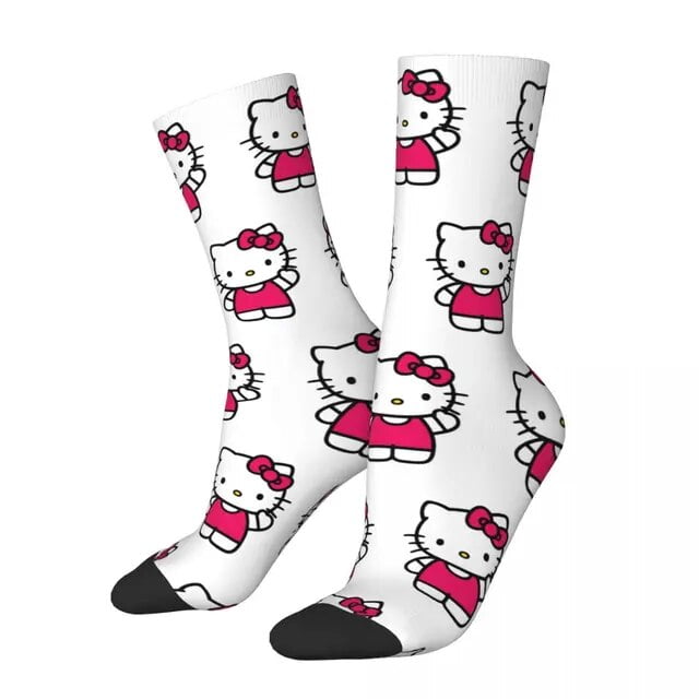 Hello Kitty Kawaii Cute Cat Socks for Women Cute Funny Happy cats Socks ...