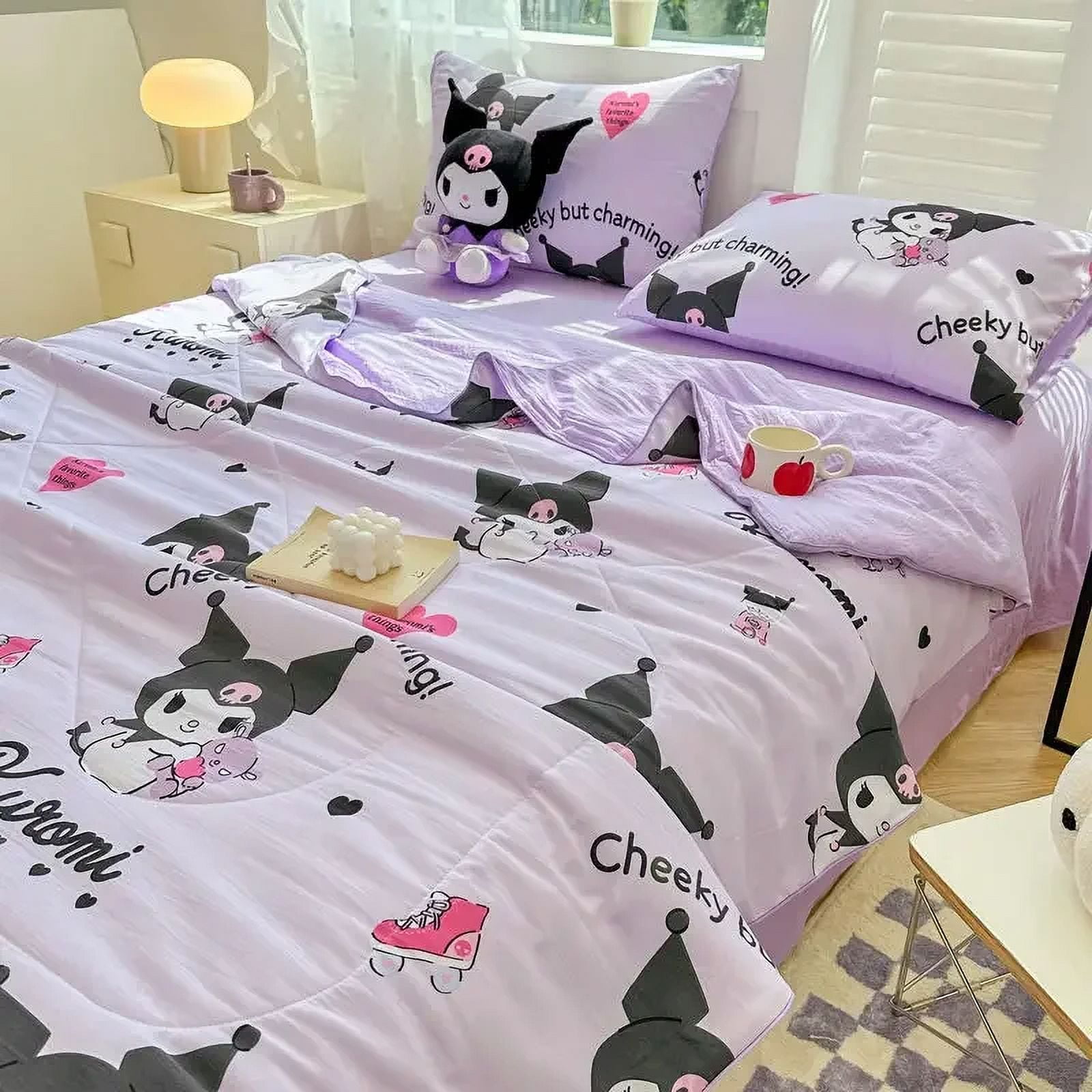 Hello Kitty Kawaii Summer Quilt Anime Cartoon Bedding Quilt Cover ...