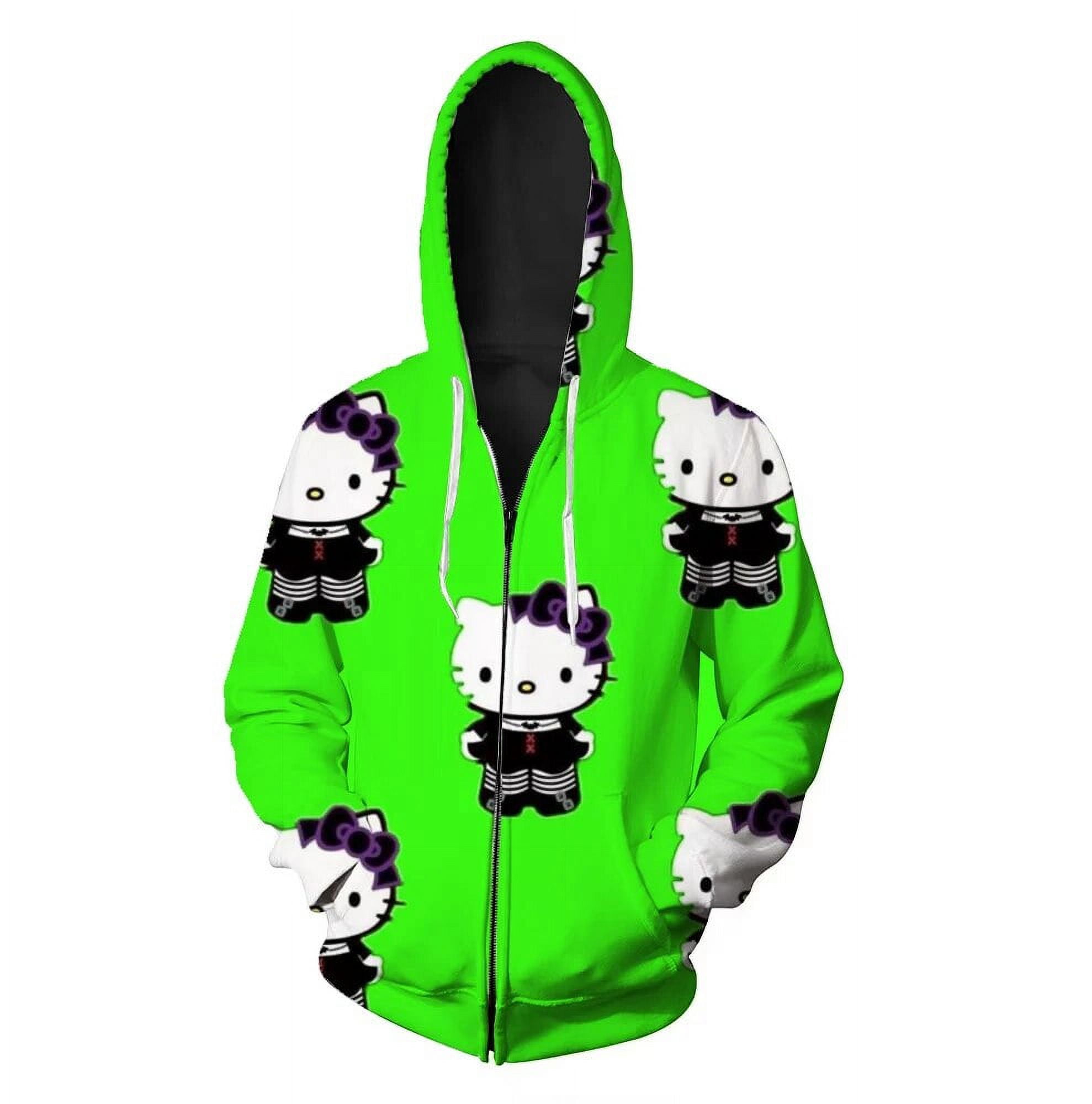 Hello Kitty Kawaii coat girls cute 3d print beautiful zipper hoodie ...