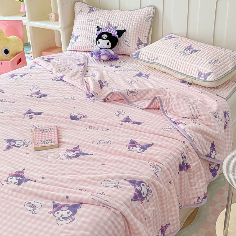 Hello Kitty Kawaii cute cartoon latex ice silk mat student dormitory ...