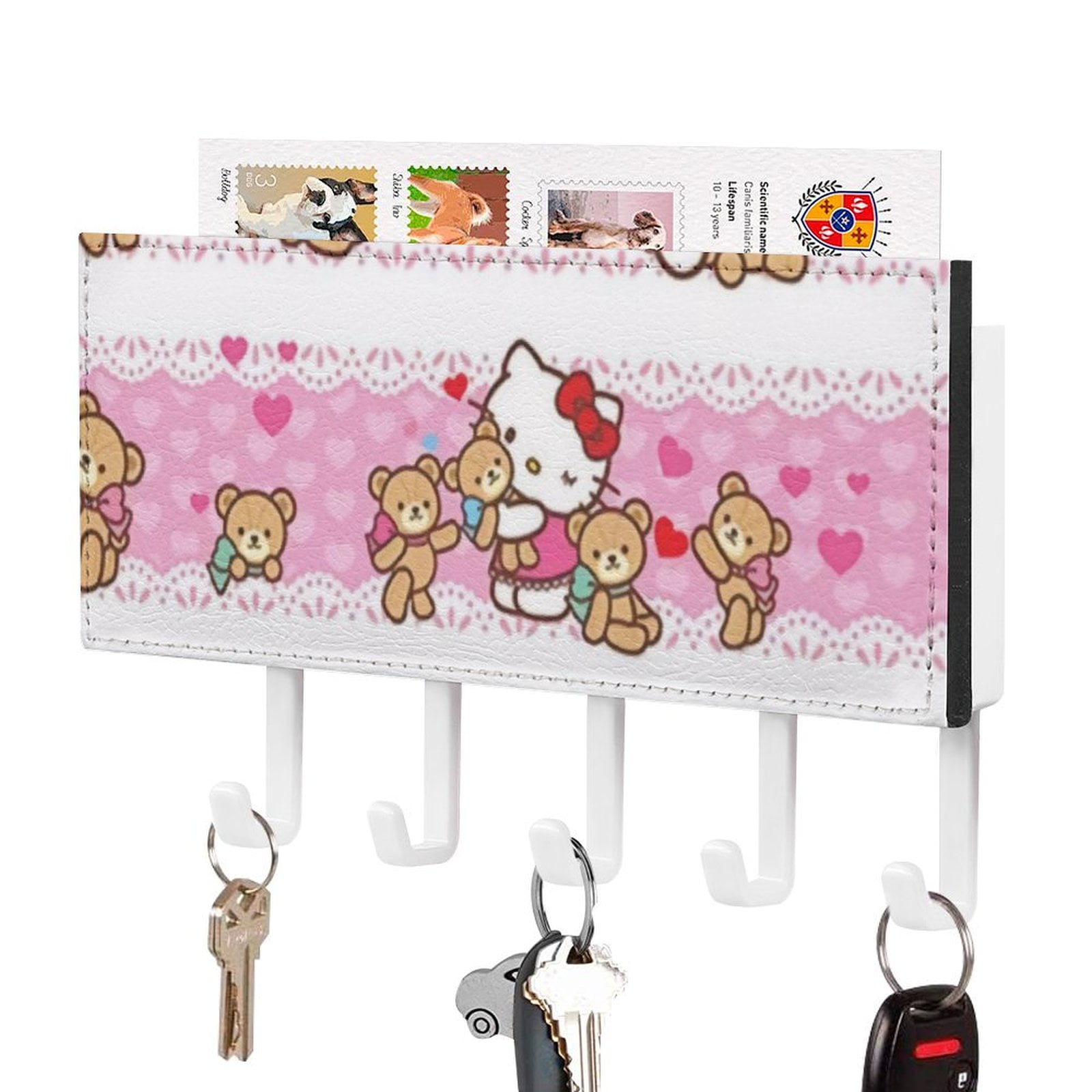 Hello Kitty Key Holder for Wall: Easy Installation Mail Organizer Wall ...