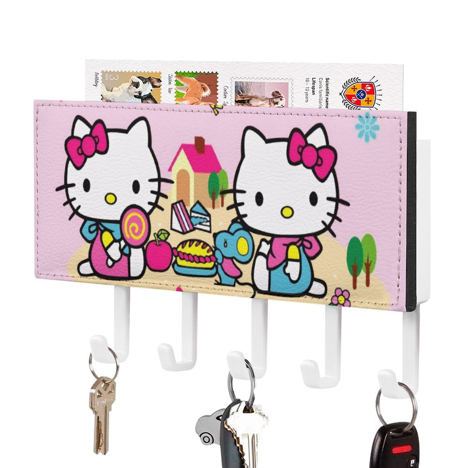 Hello Kitty Key Holder for Wall: Easy Installation Mail Organizer Wall ...