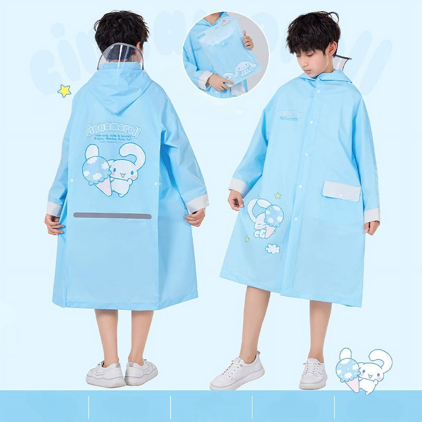 Hello Kitty Kid Raincoat Sanrio My Melody Cinnamoroll Kuromi Anime Cute ...