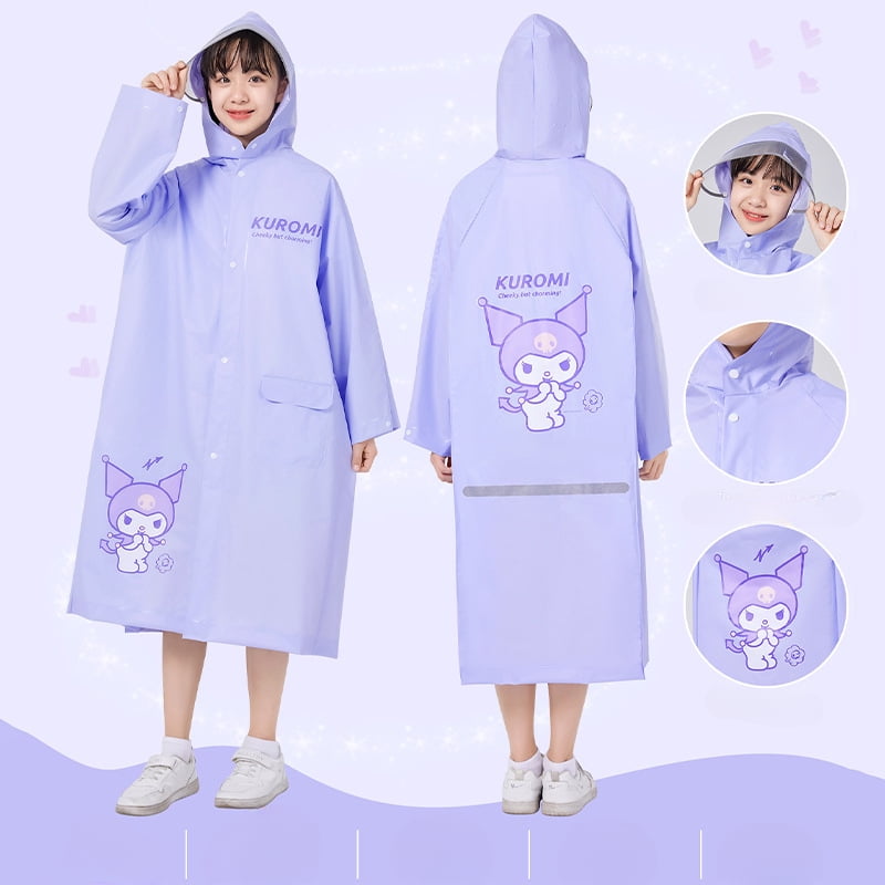 Hello Kitty Kid Raincoat Sanrio My Melody Cinnamoroll Kuromi Anime Cute ...